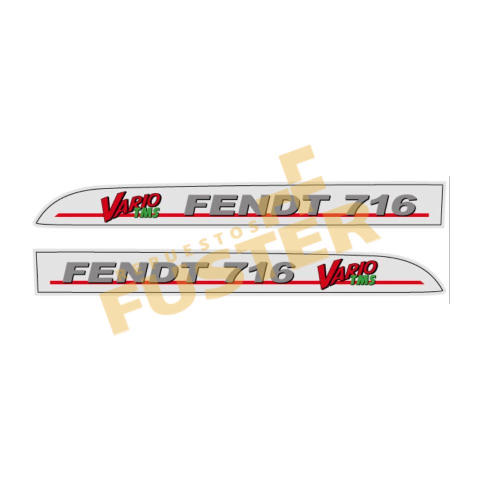 Decal set Fendt 716 Vario TMS | Repuestos Fuster
