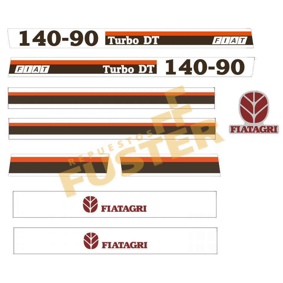 Decal set Fiat tractor 140-90 DT | Repuestos Fuster